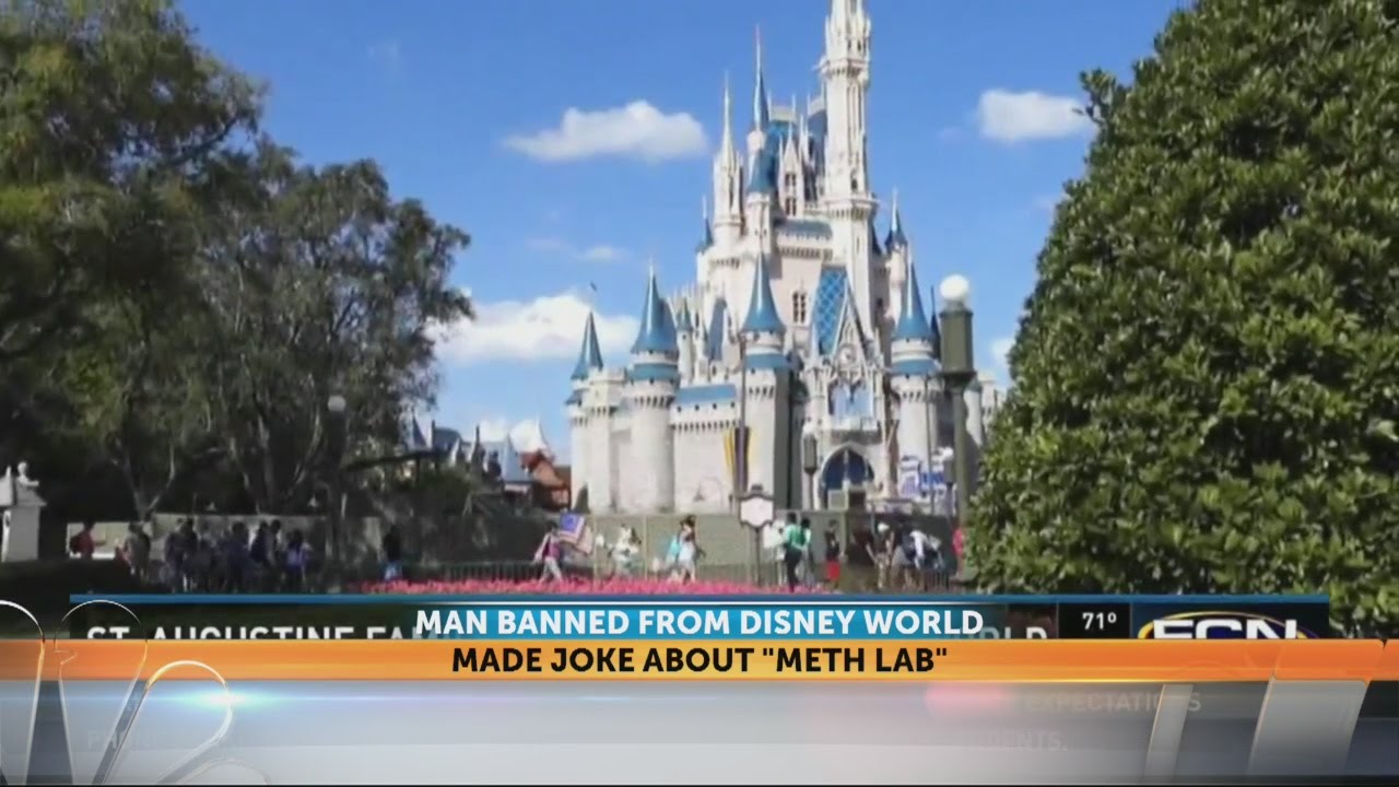 Man banned from Disney for making 'meth lab' joke - YouTube
