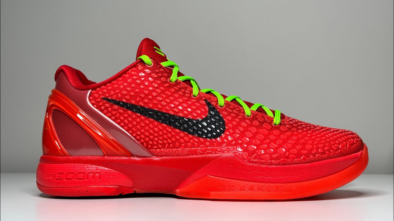NIKE KOBE VI REVERSE GRINCH MORE LOOKS - YouTube