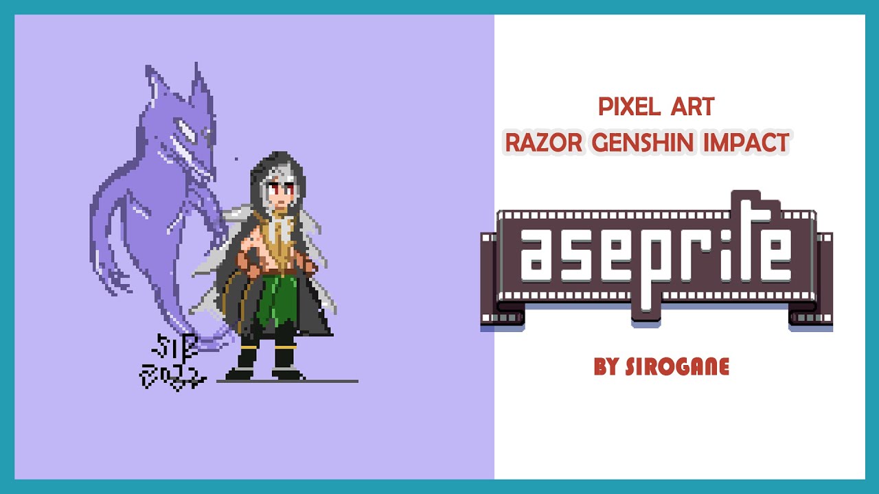 How to Draw Razor From Genshin Impact in Pixel Art using Aseprite - YouTube