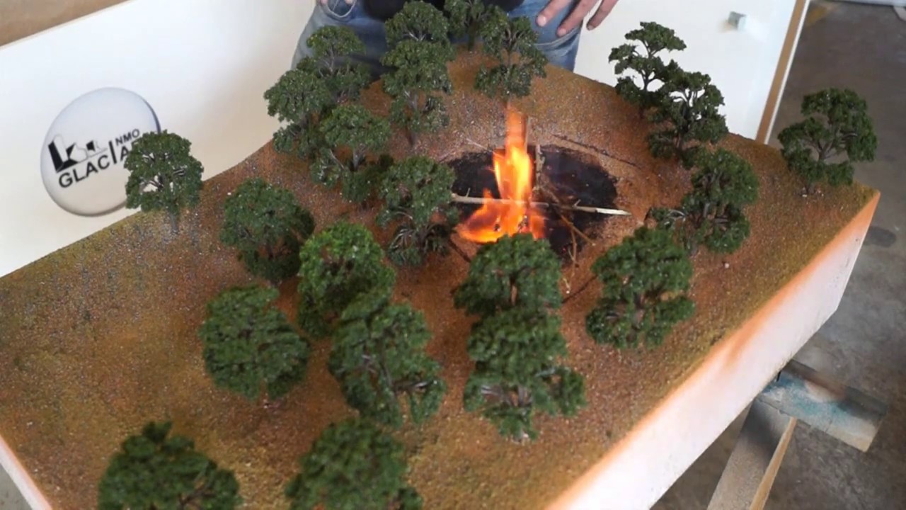 Cómo generar incendio en maqueta Grupo Axfito - YouTube