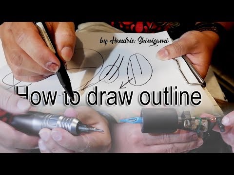 How to Draw a FINELINE on TATTOO (tutorial outline) by HENDRIC SHINIGAMI