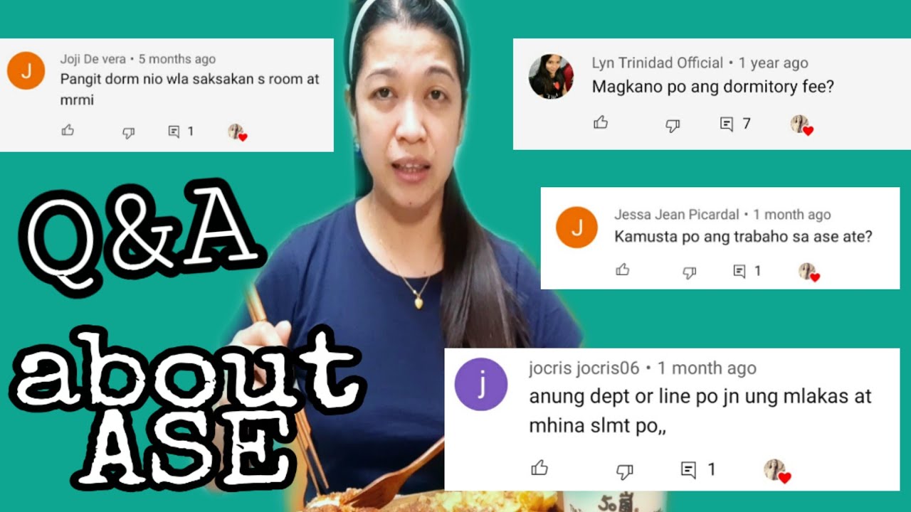 Q&A | Answering your Questions about ASE Dorm and ASE Company - YouTube