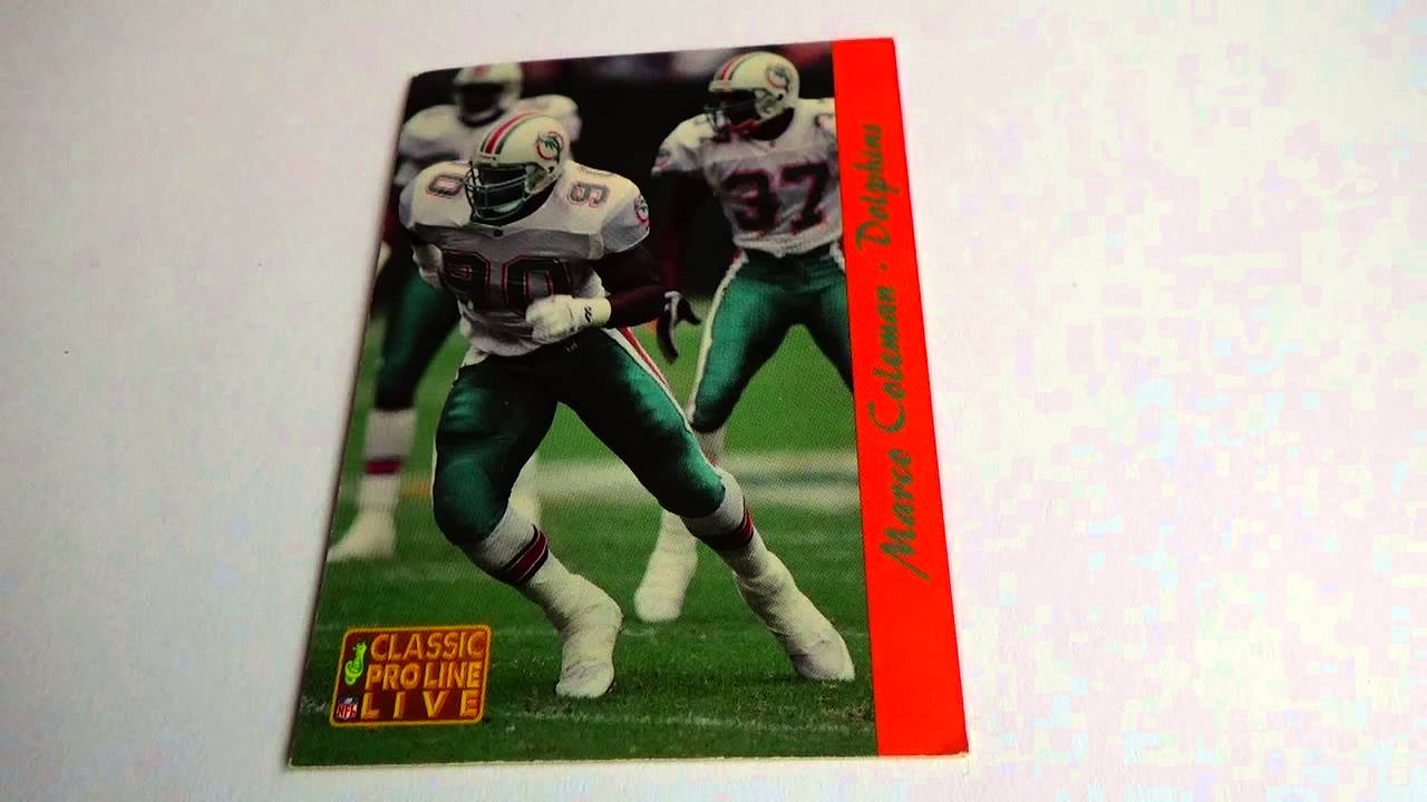 Classic Proline Live 93 Football Cards - YouTube