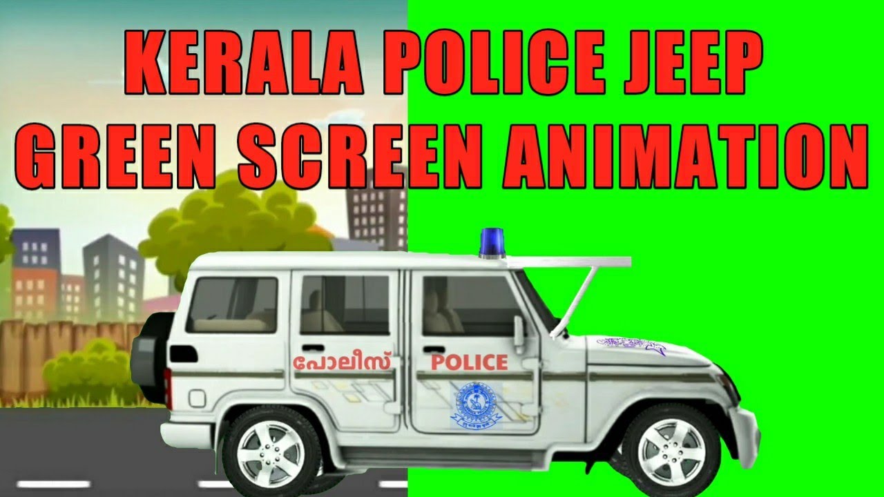 Kerala Police Jeep Green Screen Animation | Mocha Media - YouTube