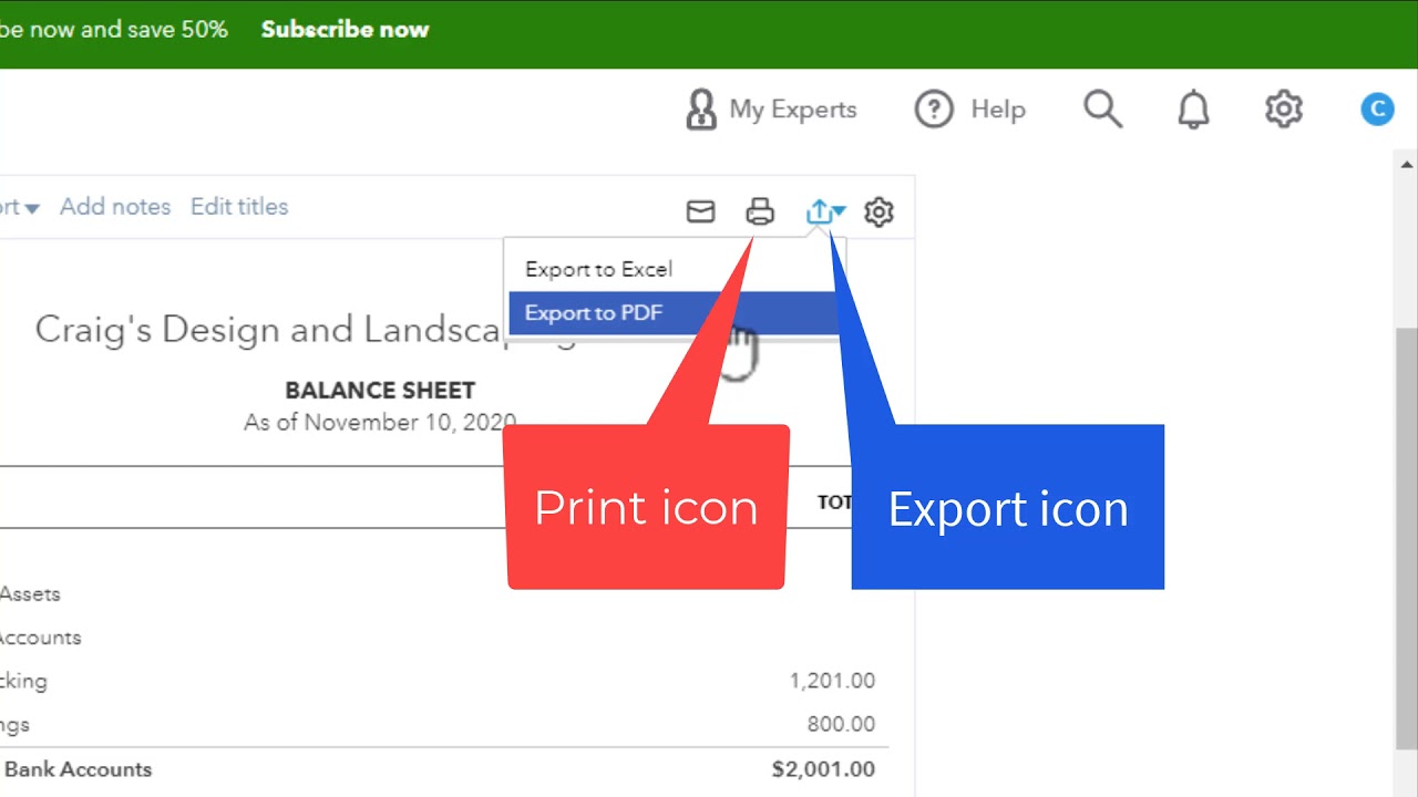 How Do I Export a Report in QuickBooks Online (QBO)? How Do I Print a ...