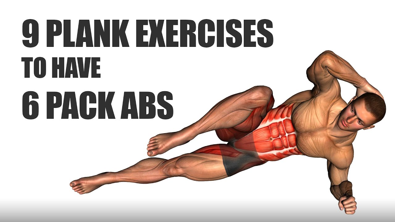 9 Different Planks to get 6 Pack ABS at home - YouTube
