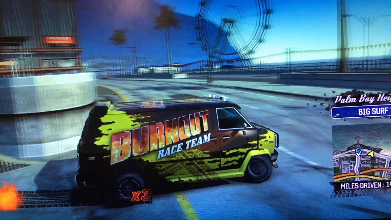 Burnout Paradise version 1.0 Carson Burnout Race Team Van gameplay ...