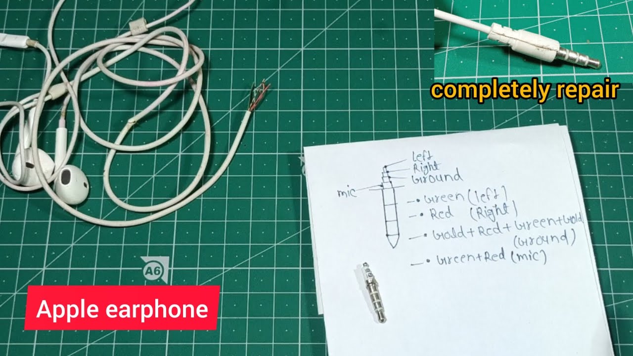 Apple earphone repairing। how to repair iphone earphone॥ TH24 - YouTube