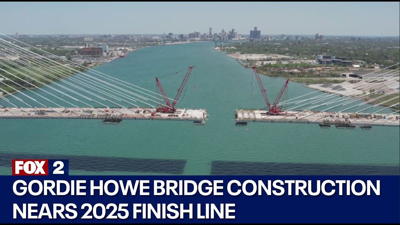 The new Gordie Howe bridge and the view from the top - YouTube