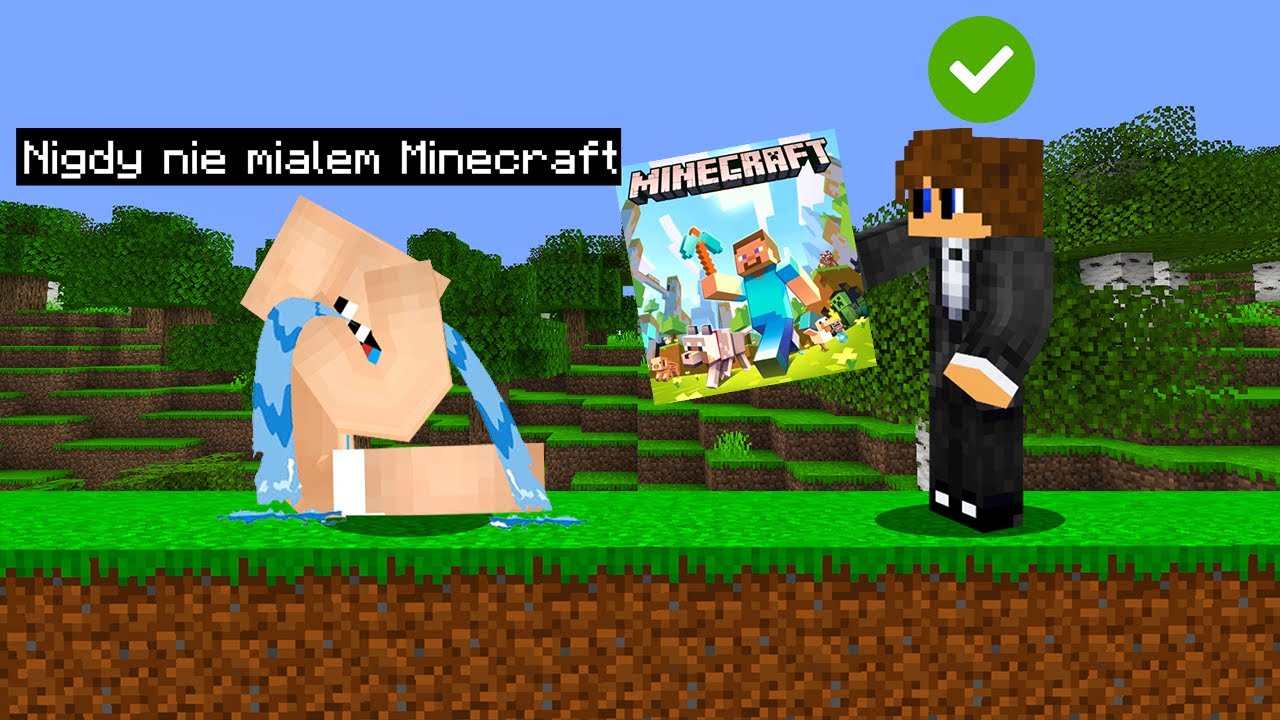 NIGDY NIE GRAŁ W MINECRAFT TO MU KUPIŁEM (wzruszające) Minecraft ...