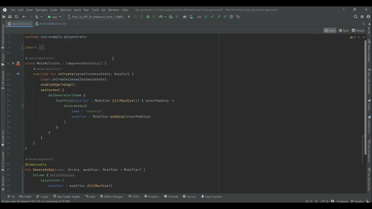 how to show tool bar in android studio - YouTube