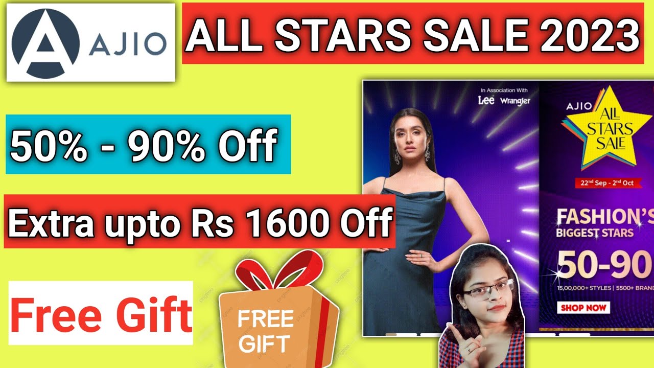 Ajio🔥Huge Discount + FREE Gift🔥l Ajio All STAR SALE 2023 l ajio coupon ...