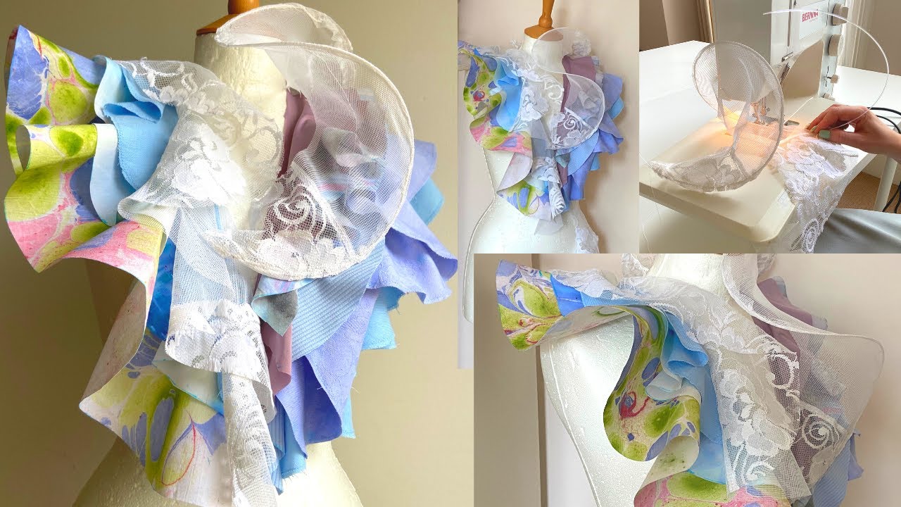 HOW TO MAKE FLOUNCE RUFFLES | Using Circular Patterns & Fishing Line ...