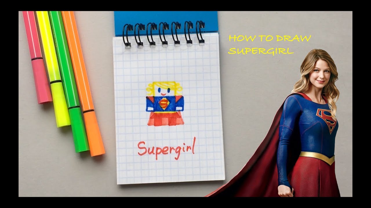 How To Draw Supergirl - YouTube