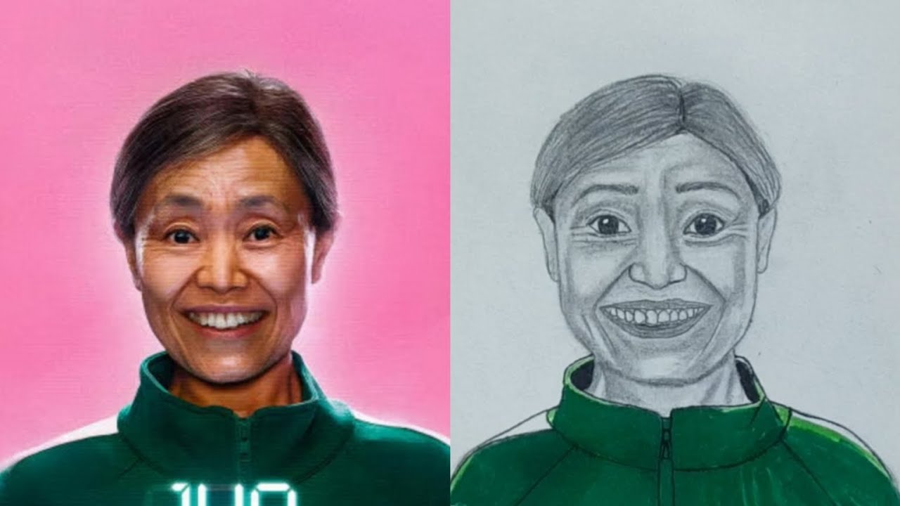 Drawing player 149 from squid game | drawing tutorial - YouTube