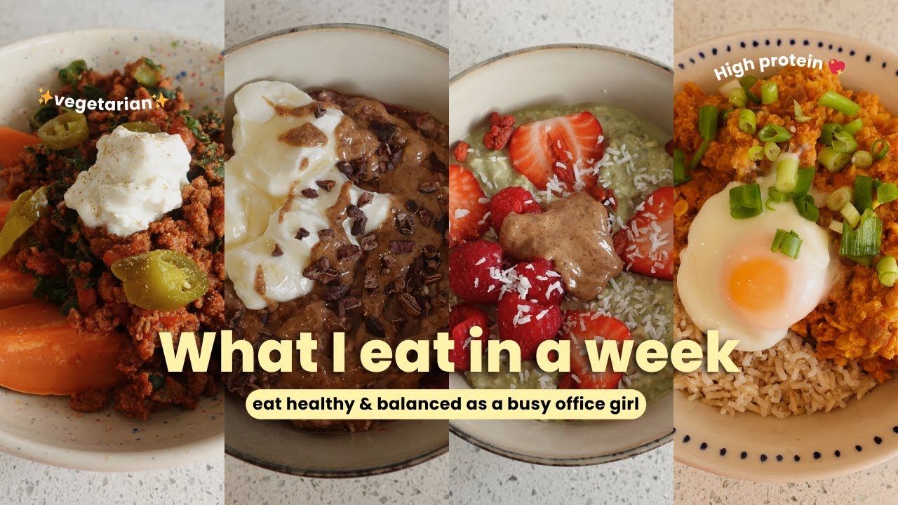 My healthy & balanced eating for a busy week (plant-based, high-protein ...