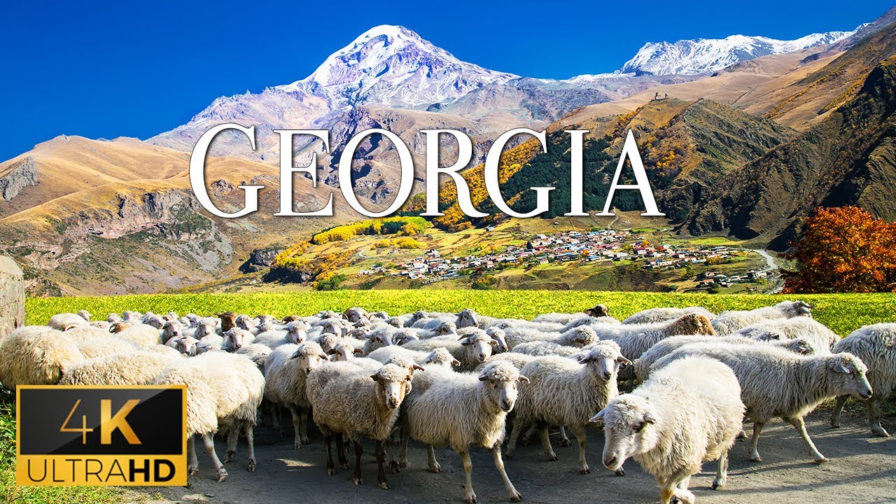 FLYING OVER GEORGIA (4K Video UHD) - Calming Piano Music With Beautiful ...