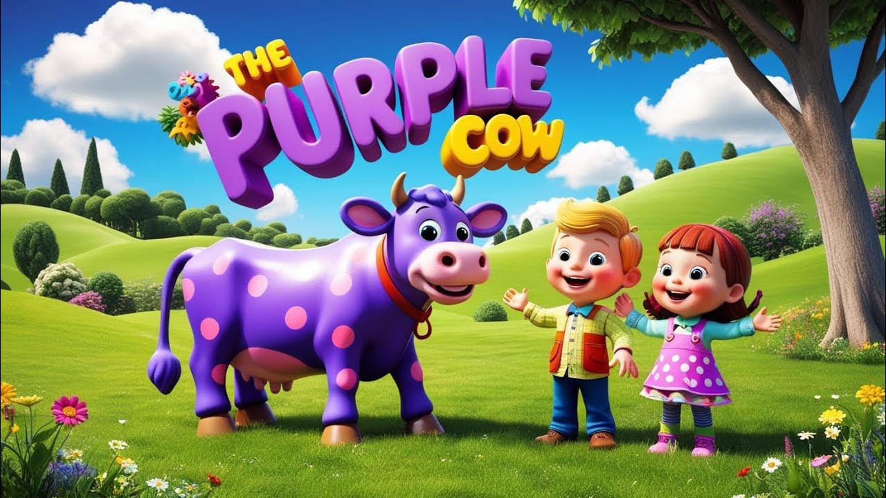 "🎵 The Purple Cow: A Fun & Whimsical Nursery Rhyme Adventure for Kids ...