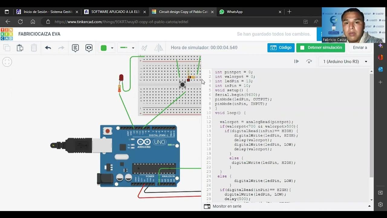 circuito arduino eva - YouTube
