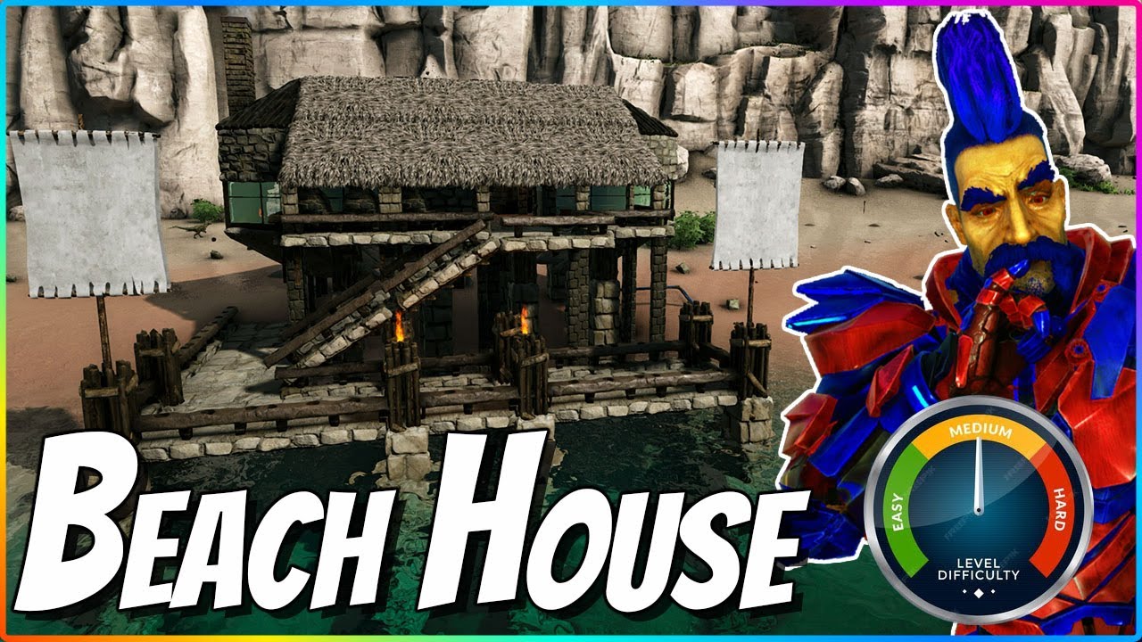 (Medium Build) Beach House | Ark How To Build - YouTube