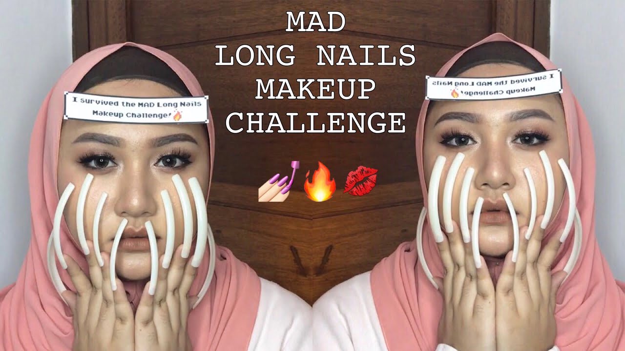 MAD LONG NAILS MAKEUP CHALLENGE | Bahasa Indonesia | Diendiana - YouTube