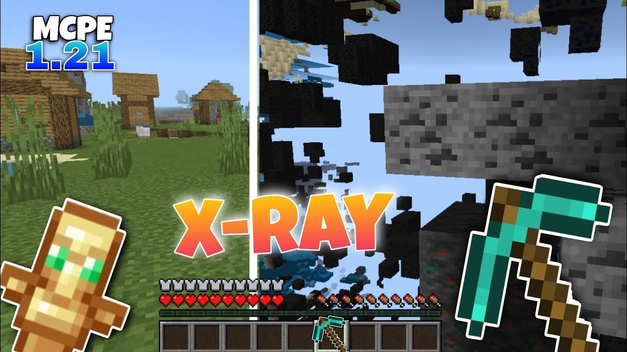 😱 Best X-RAY MOD FOR MINECRAFT 💯 WORKING 🤩 MCPE [1.21] #minecraft #mods ...