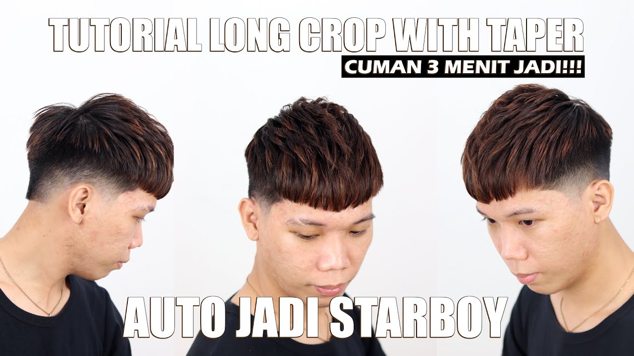 TUTORIAL CEPAT BIKIN CUKURAN LONG CROP WITH TAPER AUTO JADI STARBOY ...
