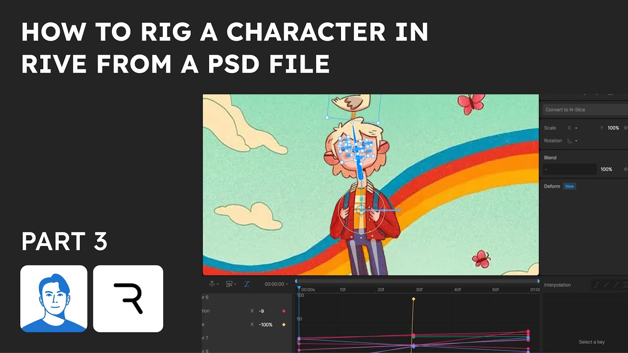 P3: How to Rig a Character in Rive from a PSD File | Tạo animation nhân ...