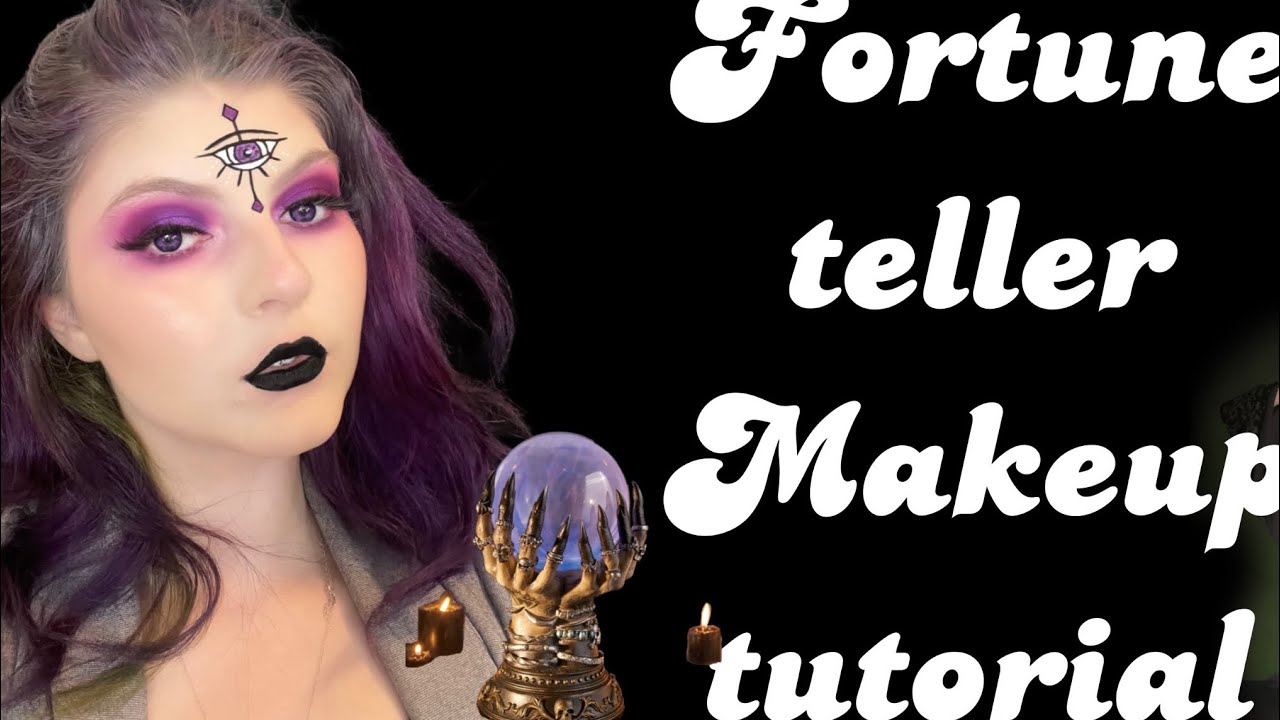 GLAM FORTUNE TELLER MAKEUP TUTORIAL ..day 2/31 days of halloween - YouTube