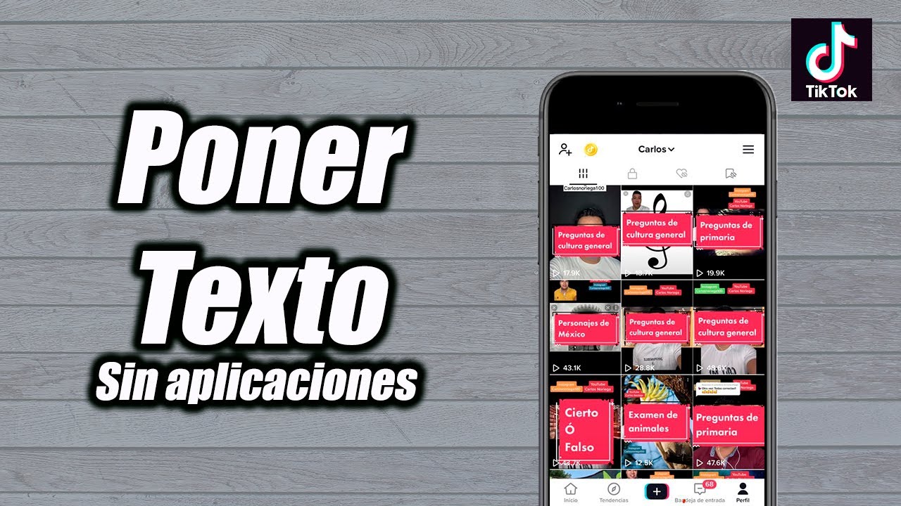 COMO poner TEXTOS en TIK TOK sin APPS - Como poner textos en tik tok ...