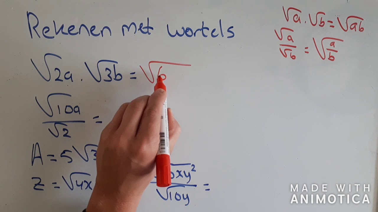 HAVO 4 - wiskunde A - hoofdstuk 1 - rekenen met wortels - YouTube