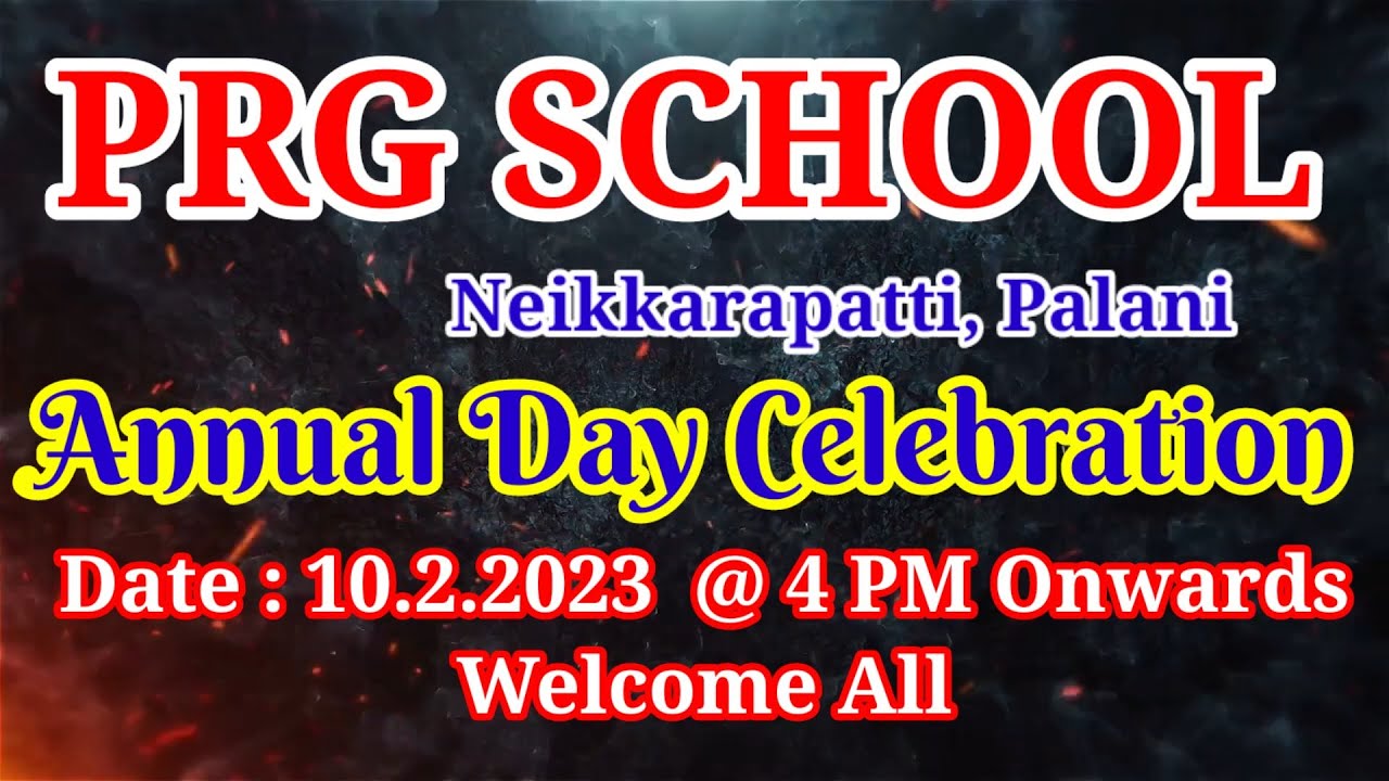 PRG School Annual Day Invitation - YouTube