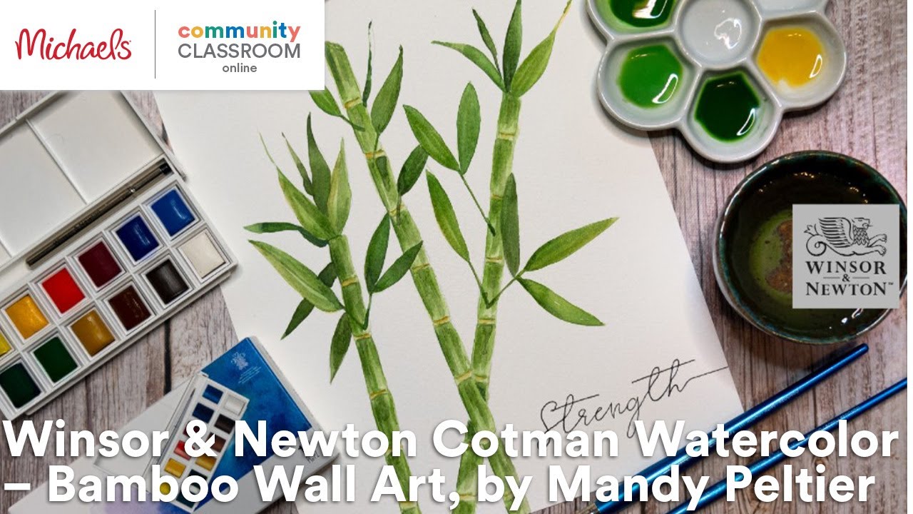 Online Class: Winsor & Newton Cotman Watercolor – Bamboo Wall Art, by ...