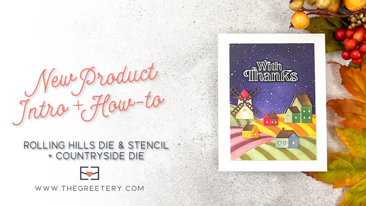 New Product Intro + How-to: Rolling Hills Die & Stencil + Countryside ...