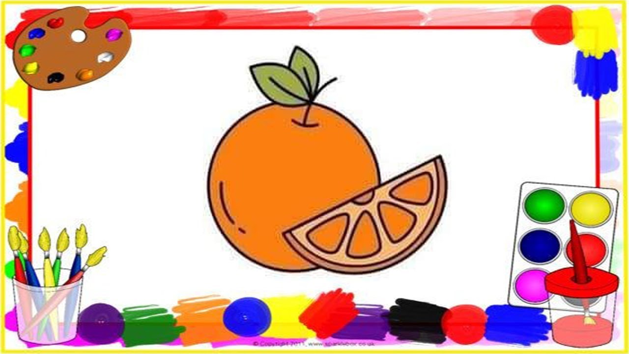 How to Draw A Orange | Drawing Lesson for Kids | Step By Step | Easy ...
