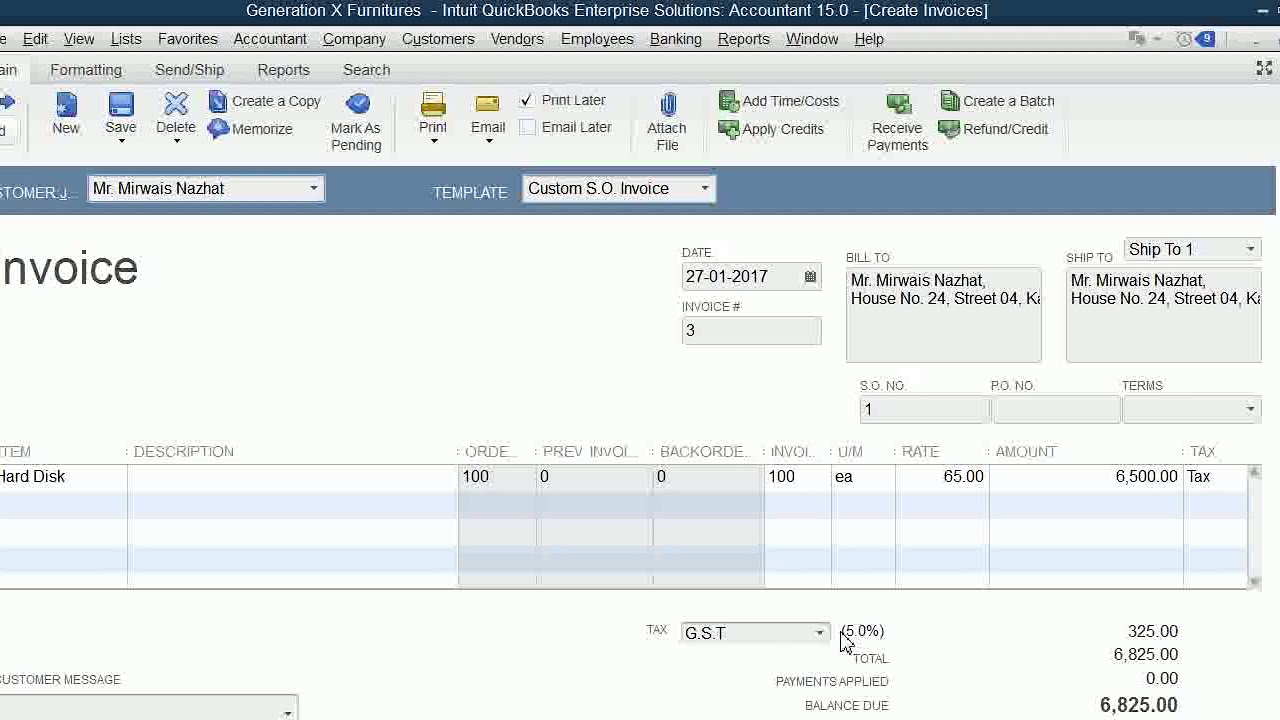7. Creating Invoice in QuickBooks - YouTube