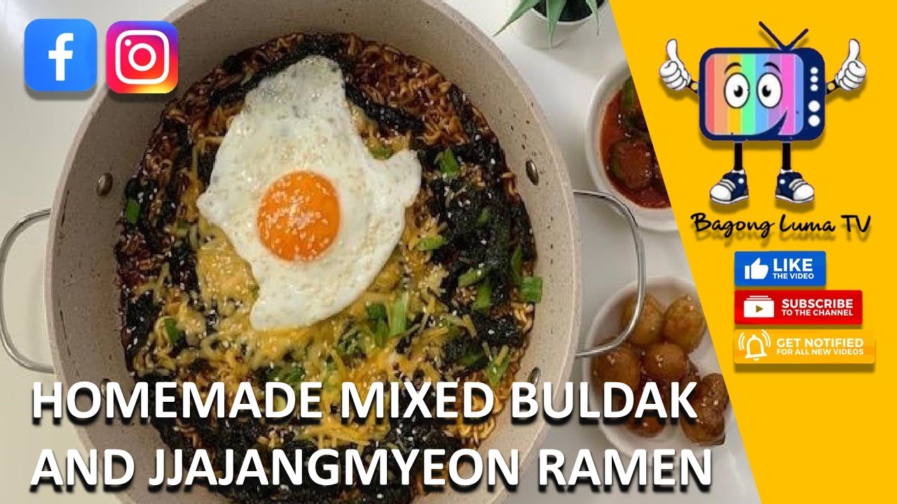 Wok with Luma - Homemade Recipe -Mixed Jjajangmyeon and Buldak Ramen ...