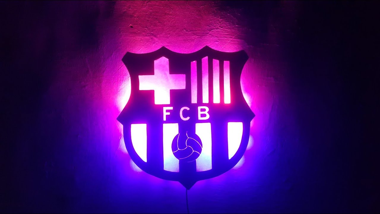 How To Make a Barcelona Logo LED Wall light #barcaclub #diy #barcelona ...