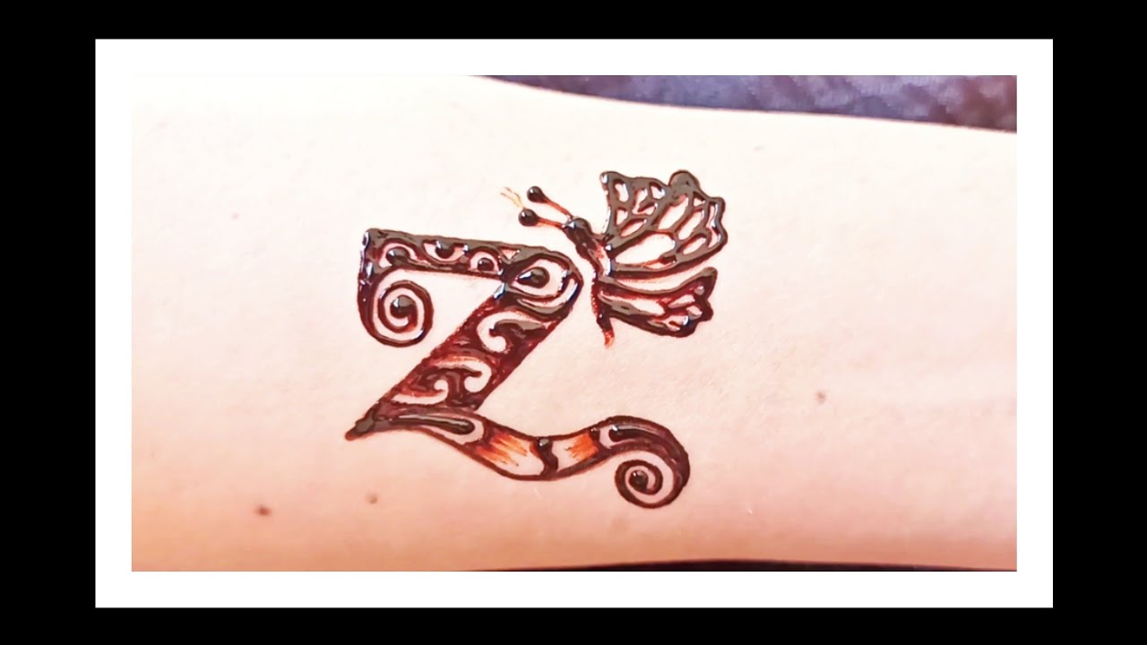 Alphabet "Z" Beautiful Mehndi Design 😍 #ArabicStyleMehndi # ...