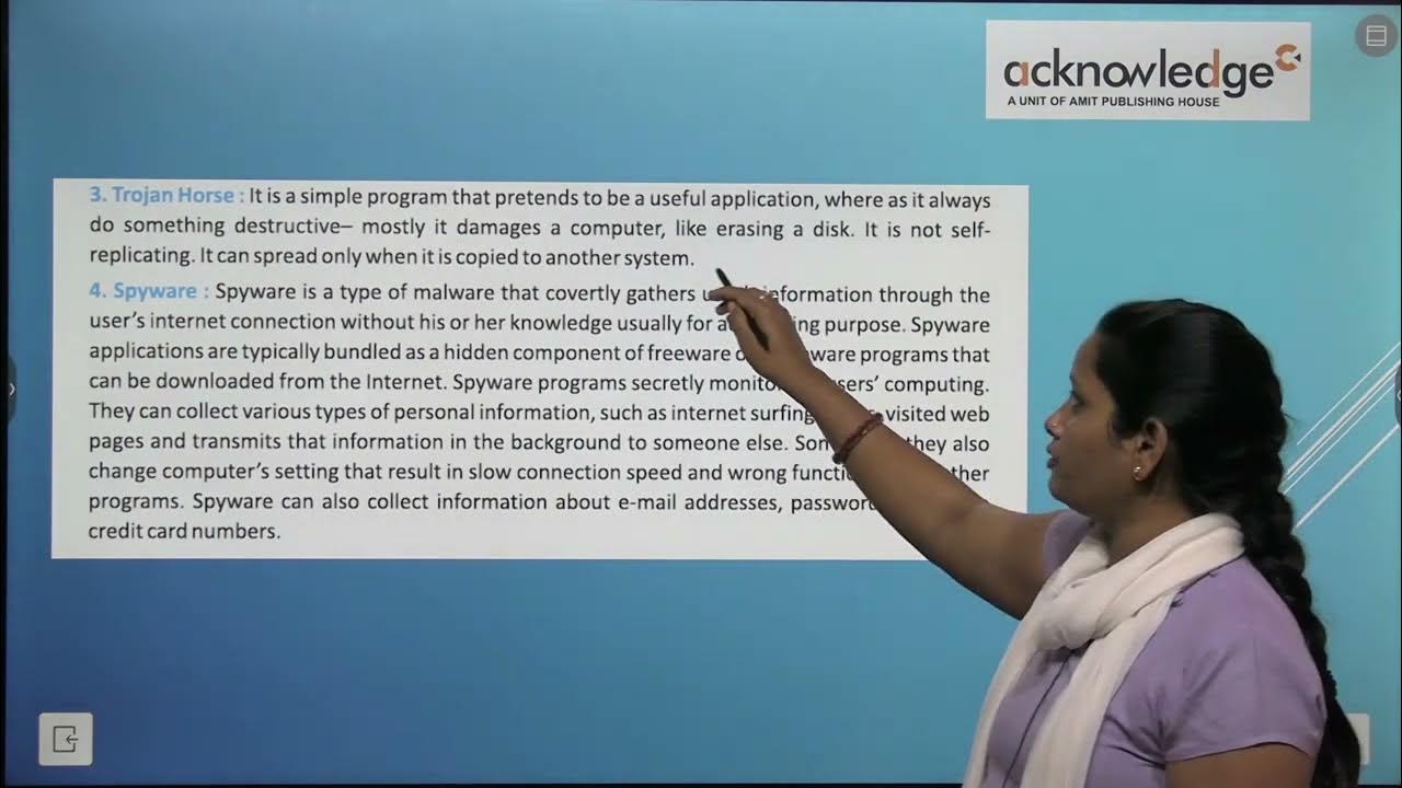 ACKNOWLEDGE COMPUTER CLASS 7 CHAPTER 11 COMPUTER VIRUS AND CYBER SAFETY - YouTube