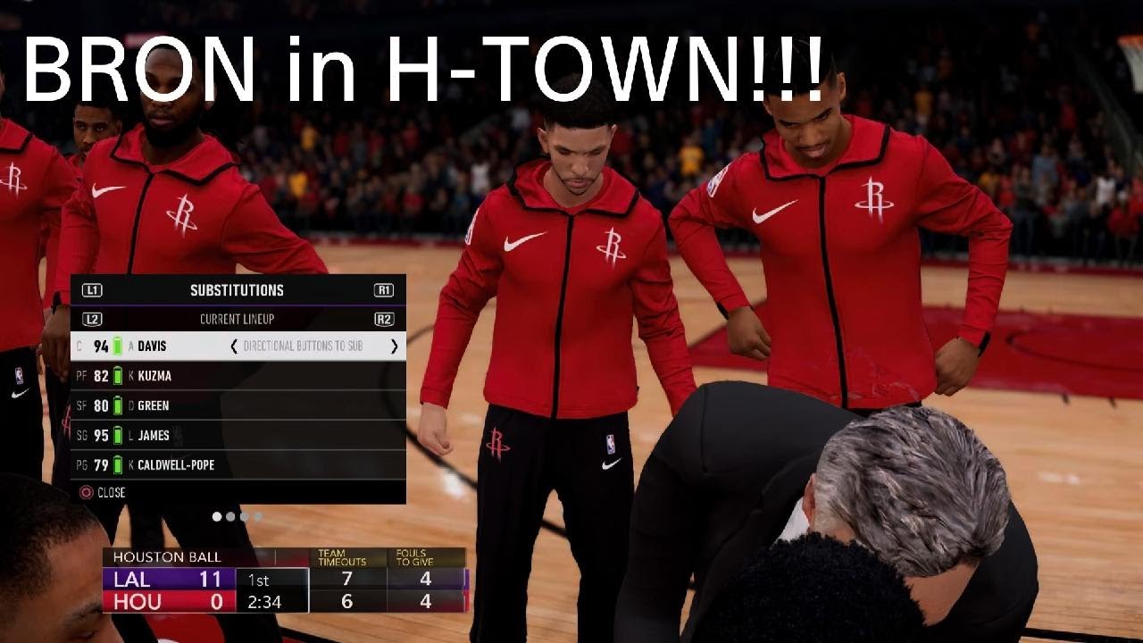 NBA LIVE 19_h2h BRON in H-TOWN again!!! - YouTube