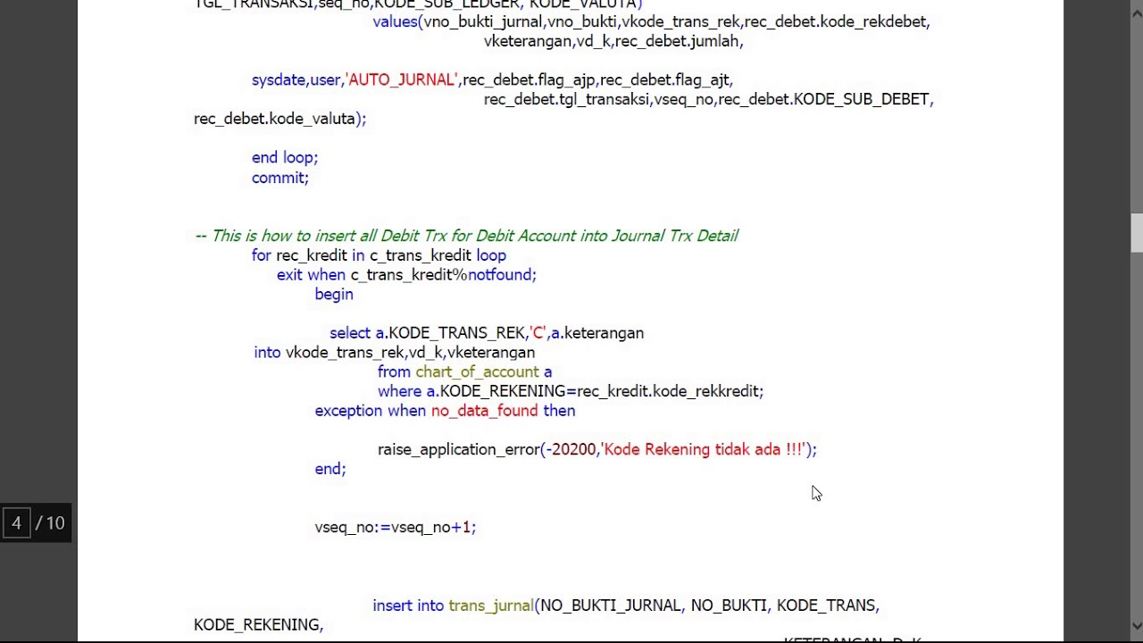 Oracle PL/SQL Code : AUTO JOURNAL CLOSING ENTRIES - YouTube
