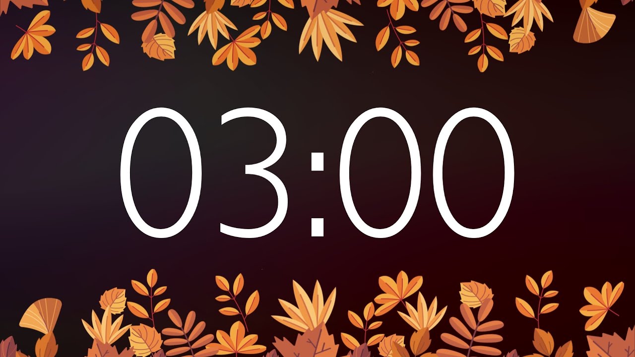 3 Minute Fall Timer with Gentle Alarm (No Music) - YouTube