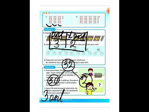 1-ci sinif riyaziyyat ,səh 39, 40   Onluq və təklik (2-ci hissə)