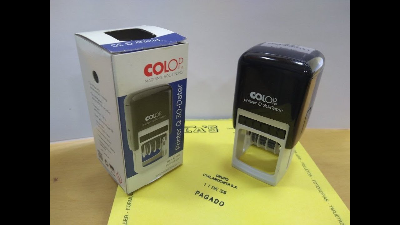 Sellos fechadores automaticos TCLAS Colop - YouTube