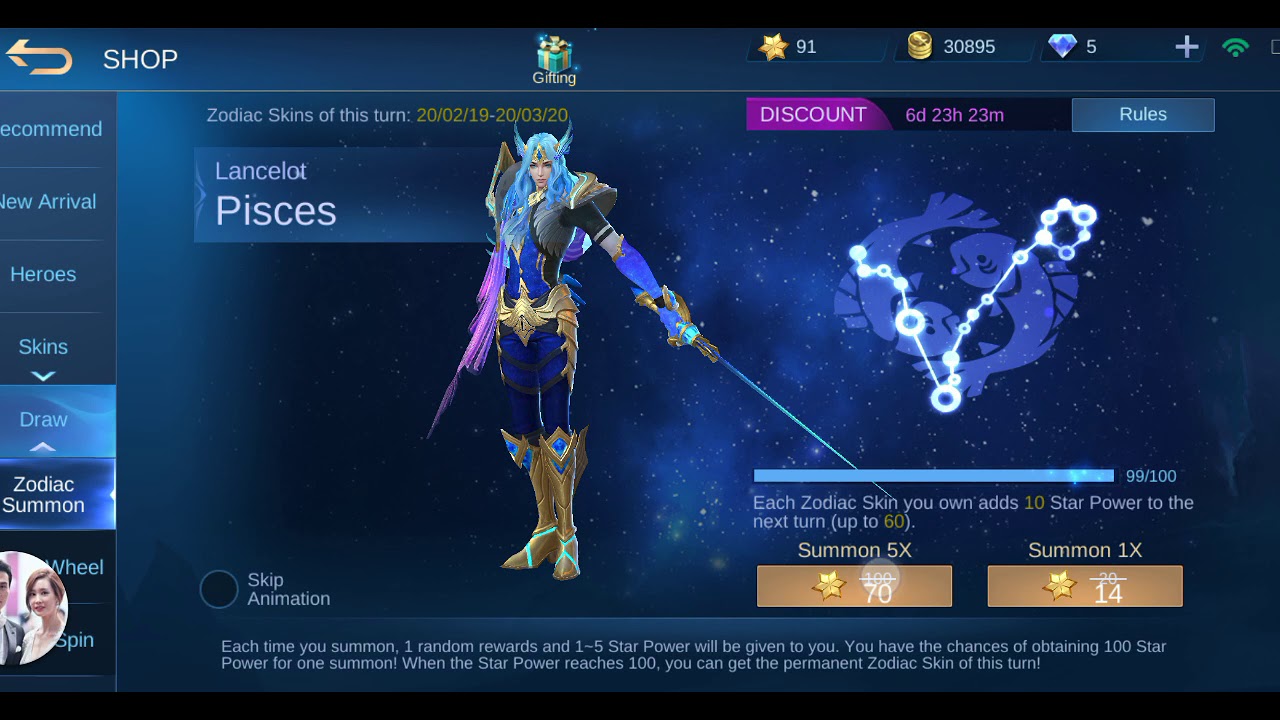 MOBILE LEGENDS | GETTING LANCELOT ZODIAC SKIN - YouTube