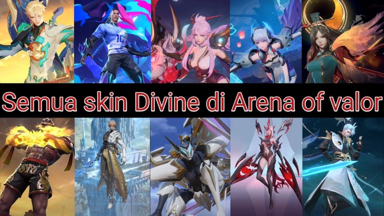 Semua skin Divine di Arena of valor - AOV - YouTube