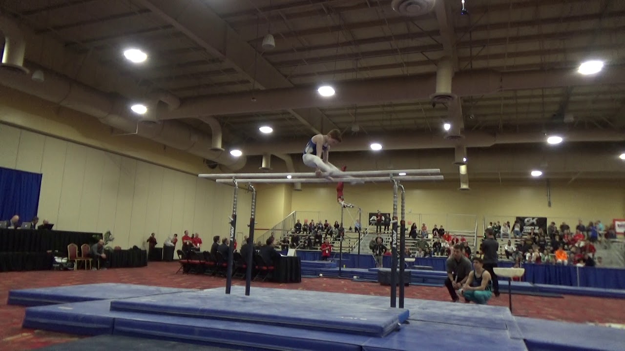 Joshua Karnes - Parallel Bars - 2019 Winter Cup Junior Prelims - YouTube