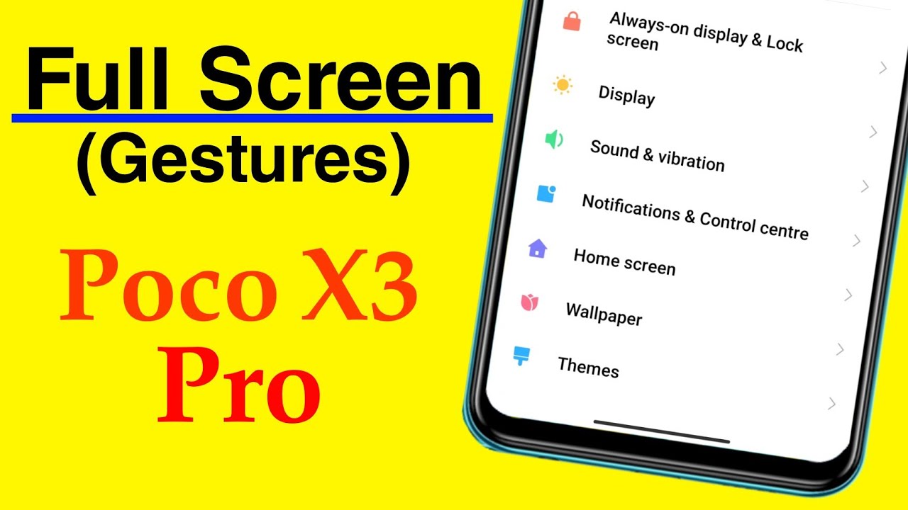 How to Enable Poco X3 Pro Full Screen Display | Poco X3 Pro Max Full ...