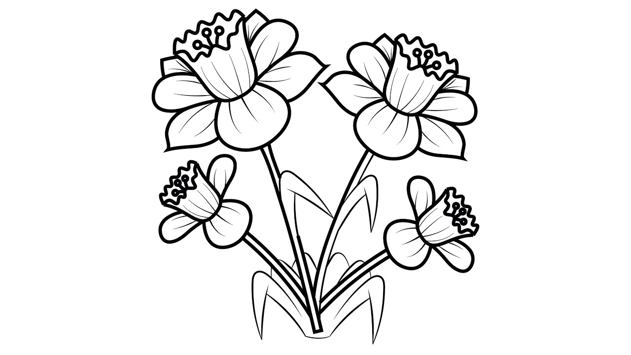 Flowers| Drawing & Coloring for Kids & Toddlers| Learn Colors| How to ...